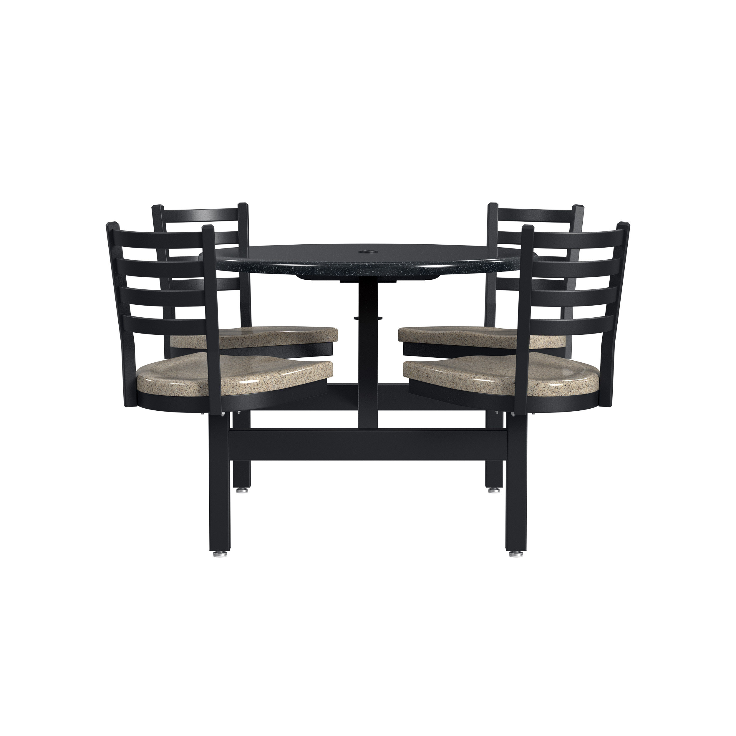Palmer Hamilton Outdoor Covey Cluster Table With 4 Seats, 36" Round, 29 ...