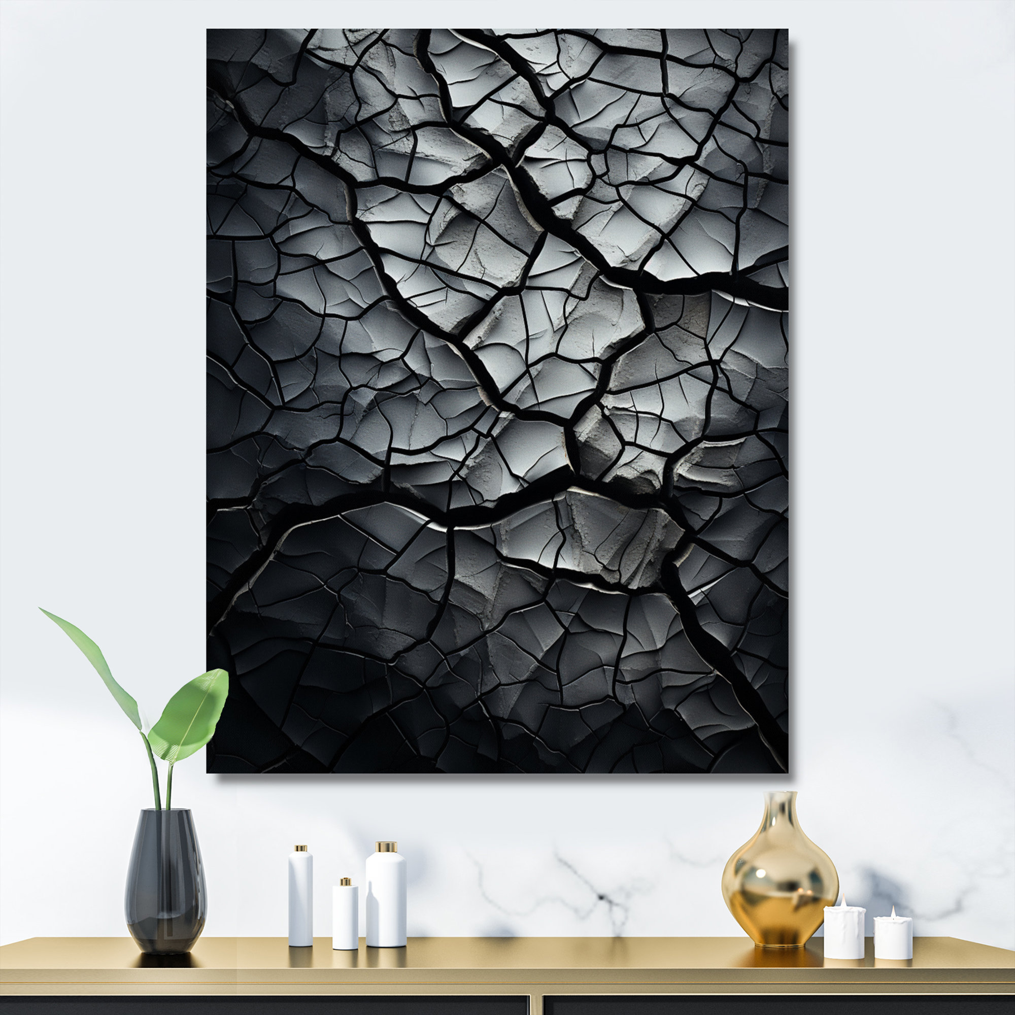 Latitude Run® Grey Desert Patterns I - Landscape & Nature Wall Art ...