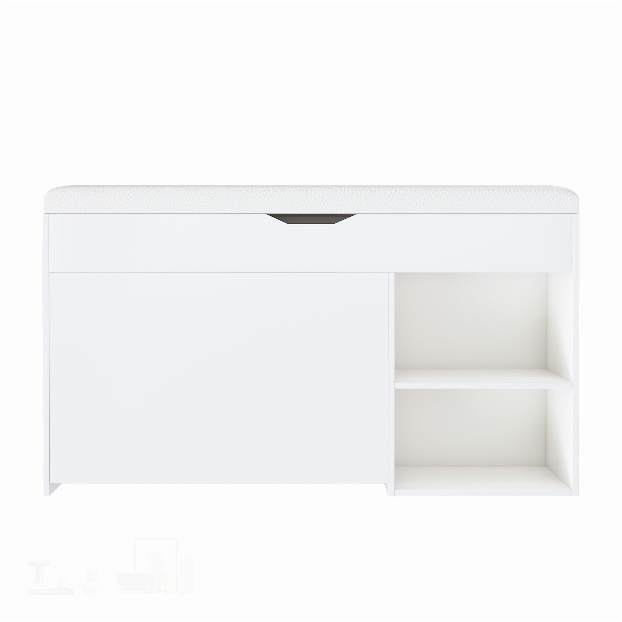 George Oliver Space-Saving Entryway Bench with Triple Storage ...