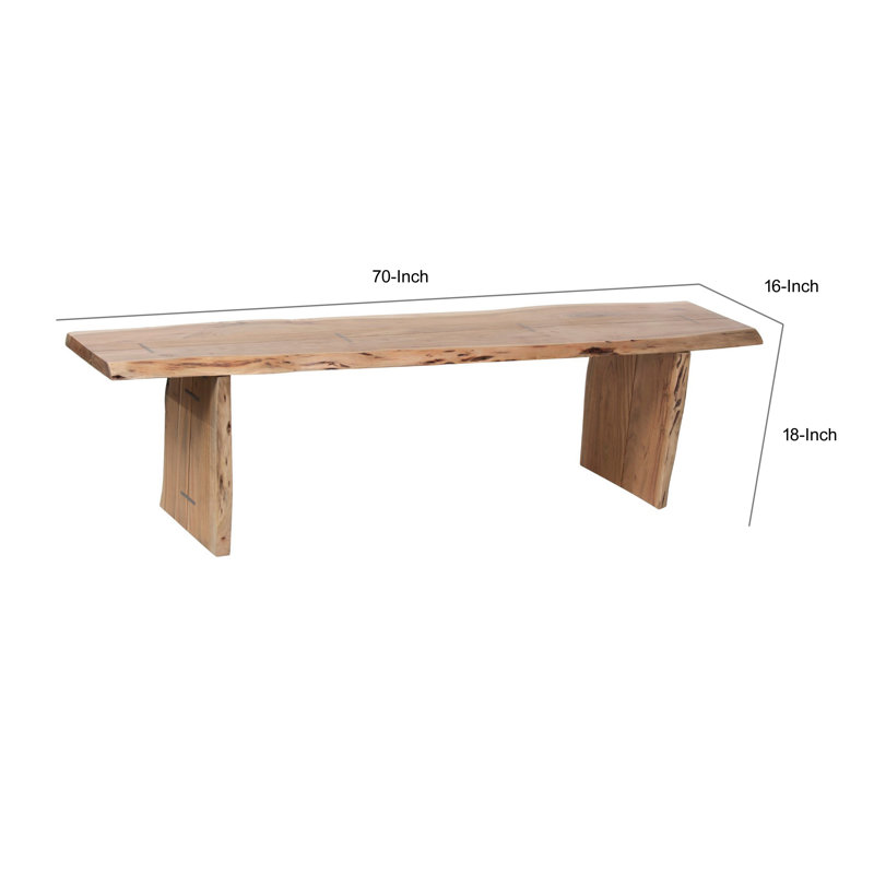 Loon Peak® Jarib Solid Wood Bench | Wayfair
