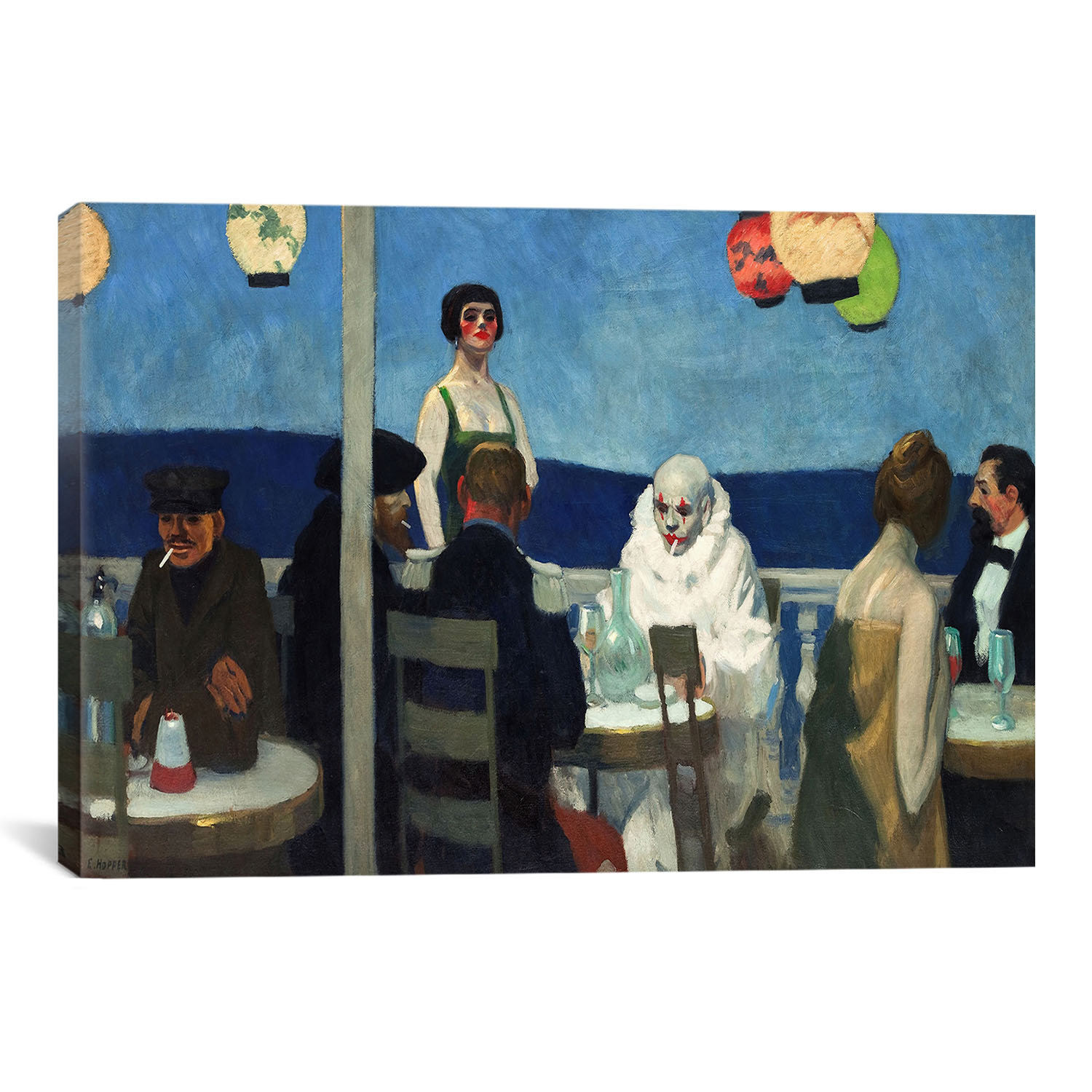 Vault W Artwork 'Soir Bleu' by Edward Hopper Painting Print on Wrapped ...