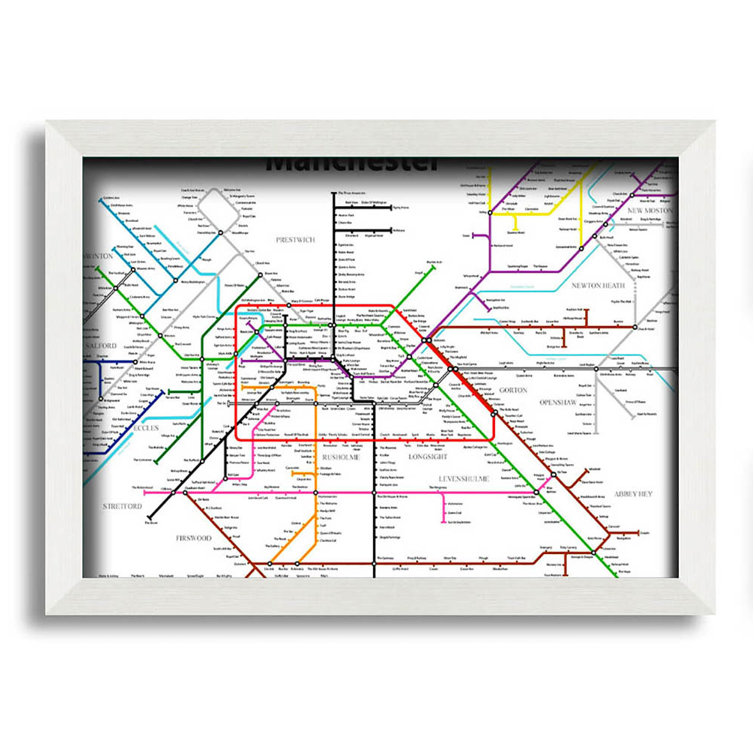 Borough Wharf Manchester Pub Tube Map - Single Picture Frame Art Prints ...