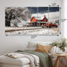 Design Art Red Turck On Farmhouse Country Winter - Farmhouse Wall Art ...