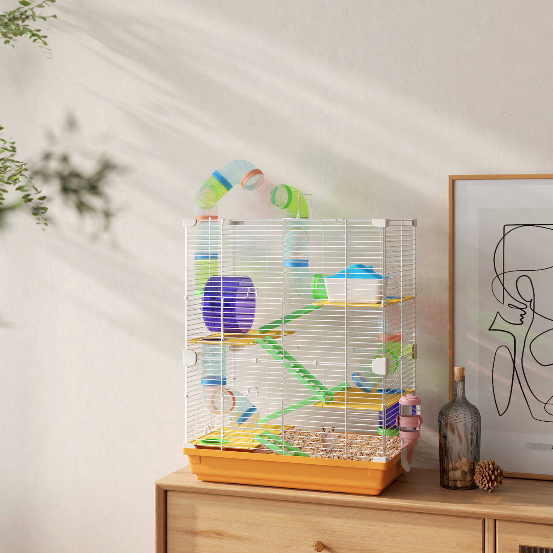 Ophelia & Co. 18" 5 Tier Hamster House With Tubes, Tunnels, Portable ...