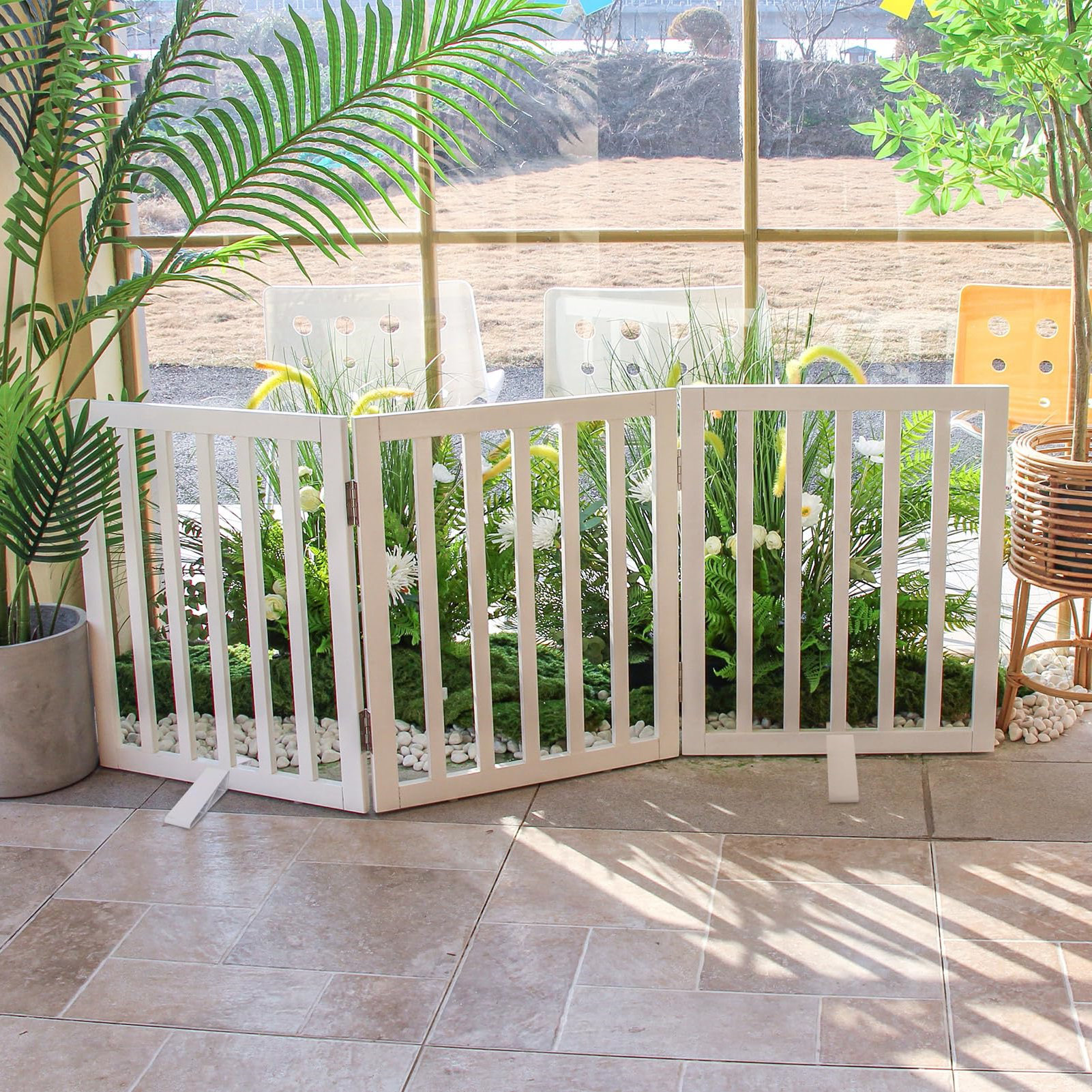 Archie & Oscar™ Freestanding Dog Gate Indoor, Foldable Dog Gates 24 ...