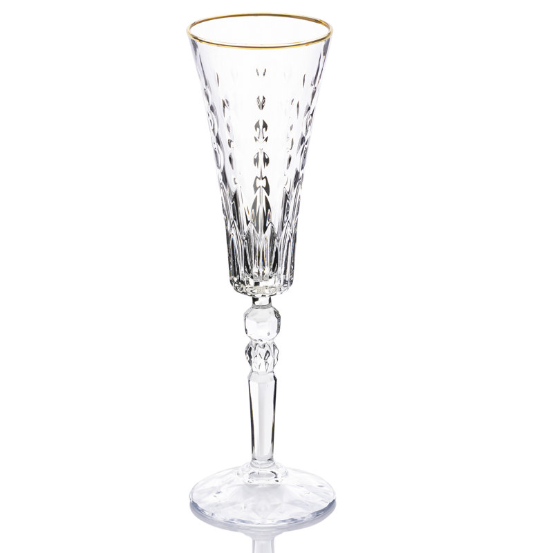Lorren Home Trends Marilyn Gold Flutes | Wayfair