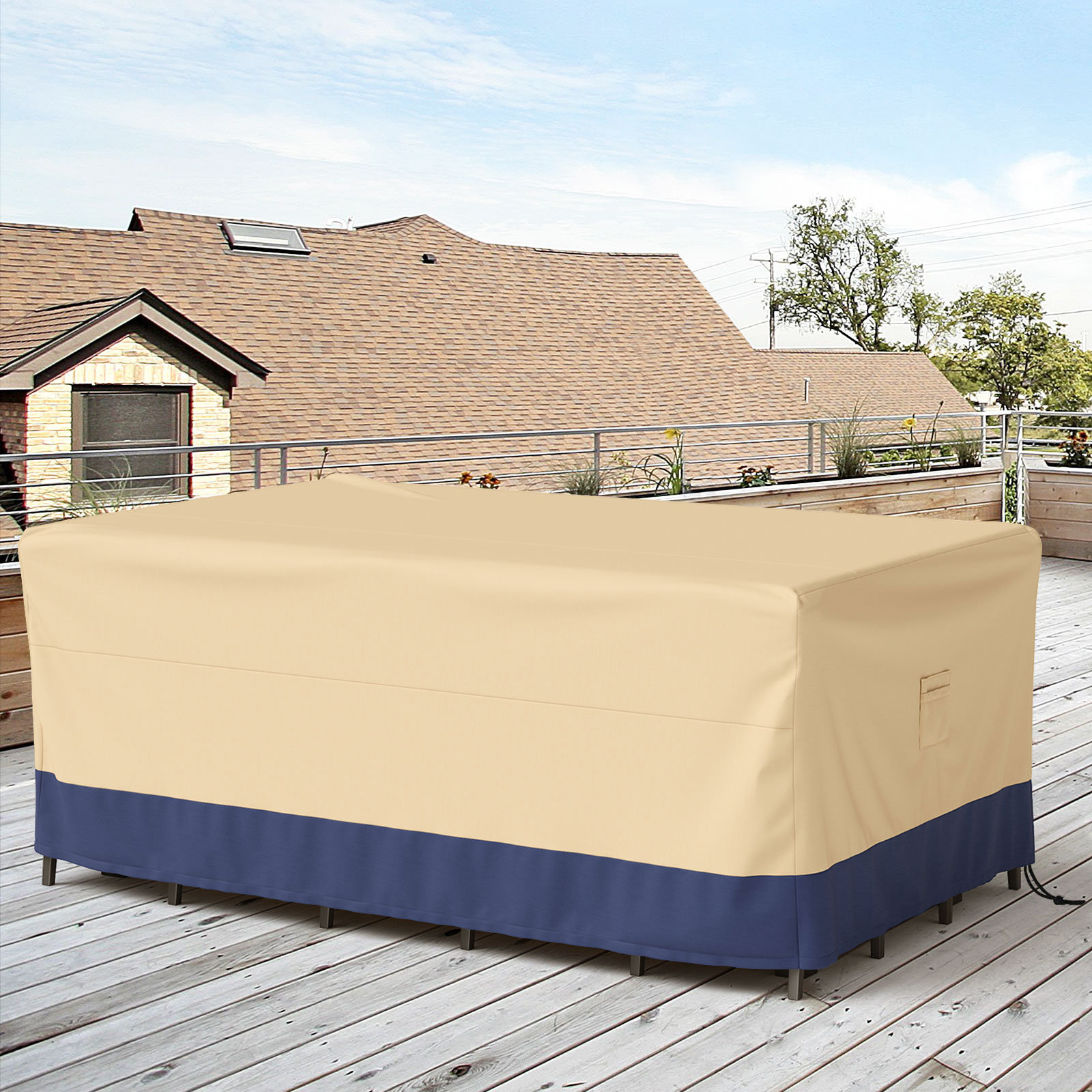 Latitude Run® Rectangular Outdoor Dining Set Cover Waterproof Patio ...