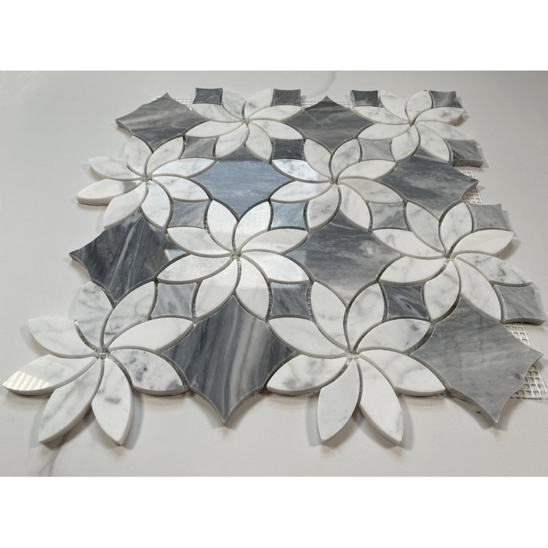 Marble Online 12" x 12" Marble Novelty Mosaic Wall & Floor Tile | Wayfair