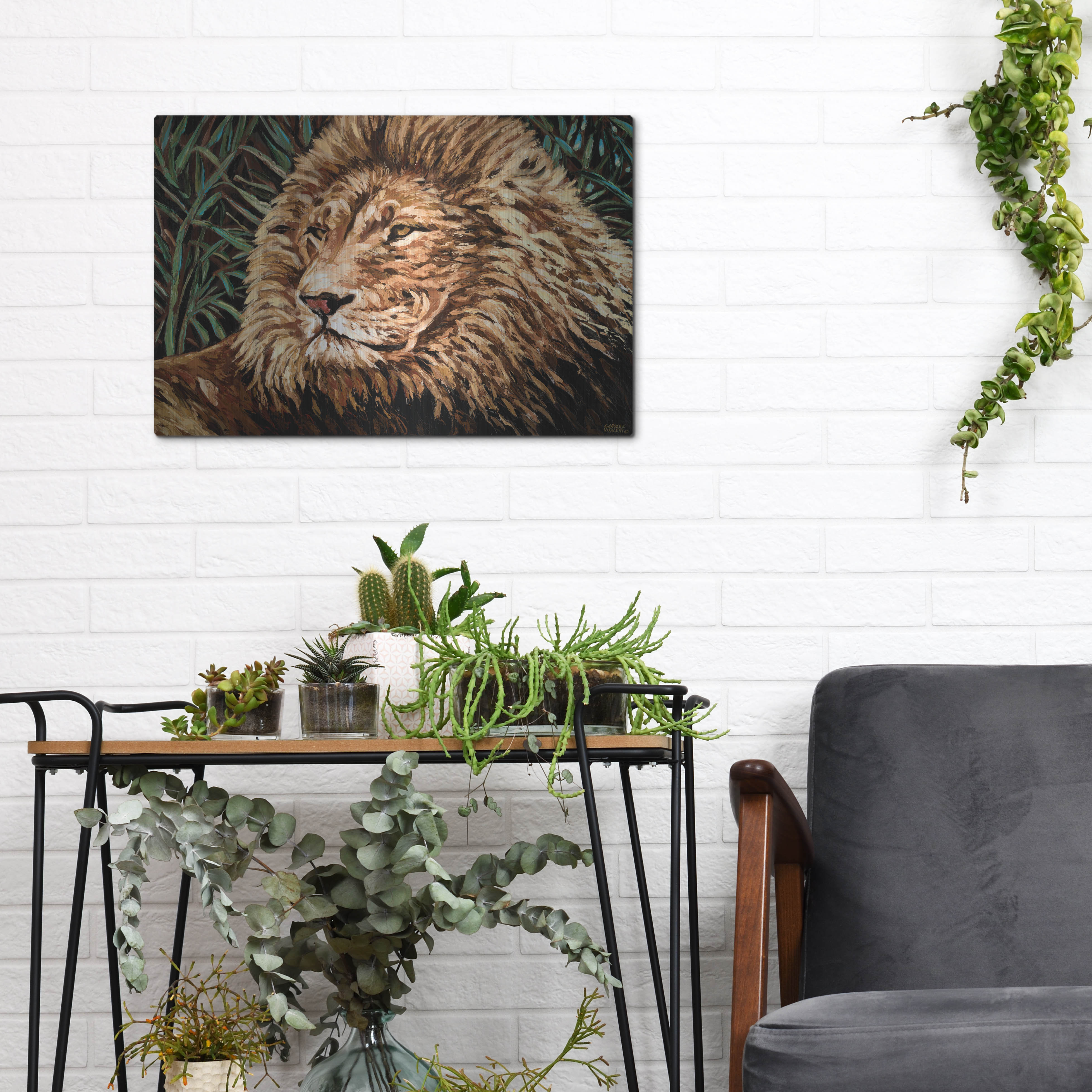 Bungalow Rose 'Cecil The Lion 16x20' by Carolee Vitaletti Metal Wall ...