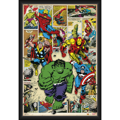 superhero framed posters