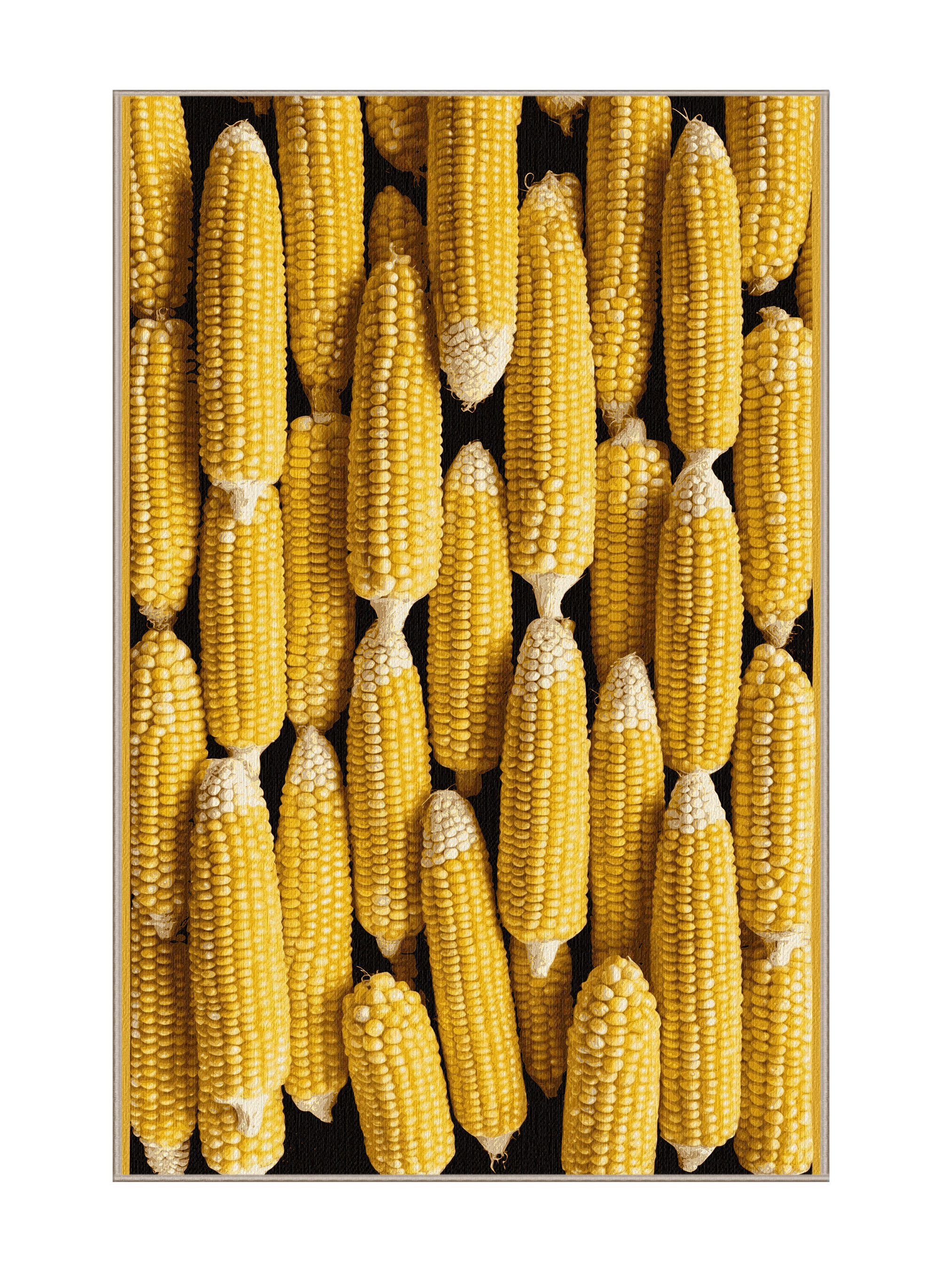 One Allium Way® Washable Sweet Corn Yellow Vegetables Area Rug | Wayfair