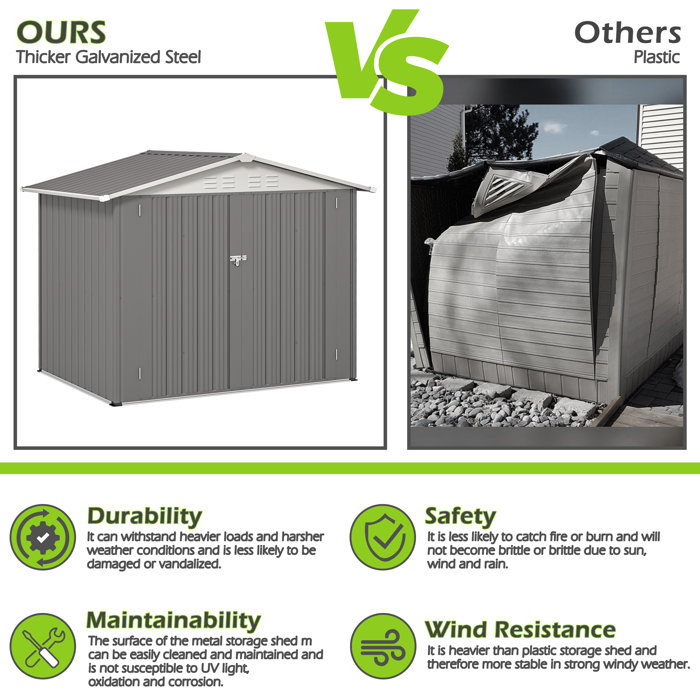 Betterhood 6 Ft. W X 4 Ft. D Metal Storage Shed & Reviews | Wayfair