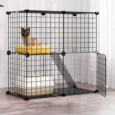 Blue Elephant 2-Tier Cat Cage | Wayfair.co.uk