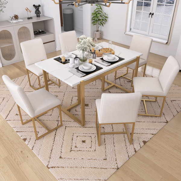 Mercer41 Modern 7-Piece Dining Table Set | Wayfair