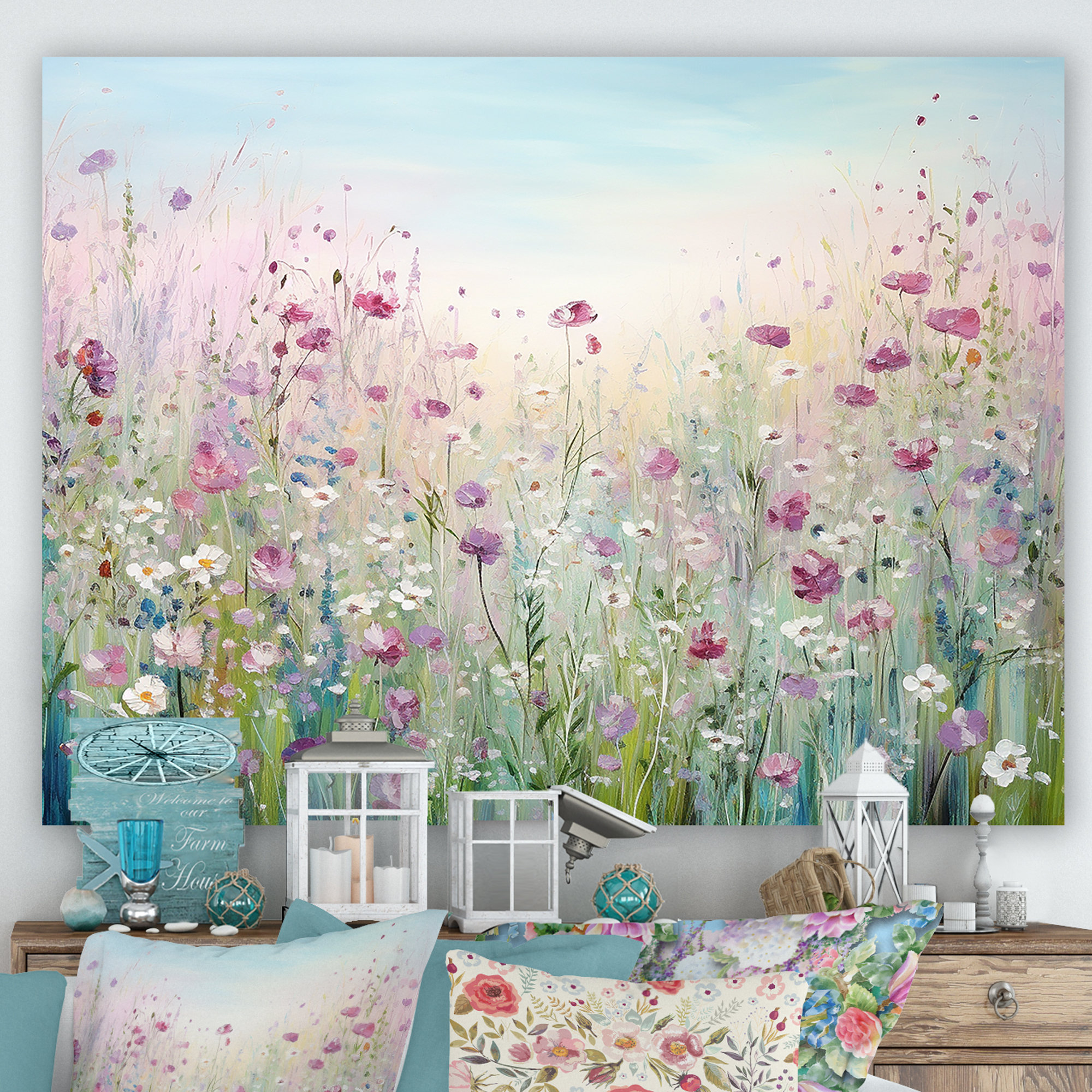 Lark Manor™ Wild Flowers Meadows - Flower Field Canvas Art & Reviews ...