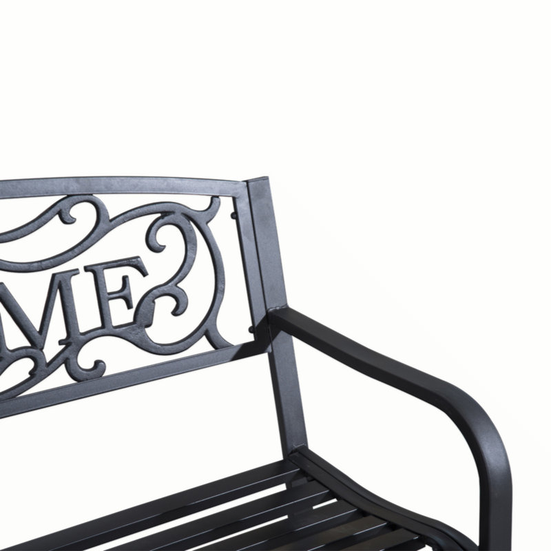 Winston Porter Taleiyah Iron Outdoor Bench | Wayfair