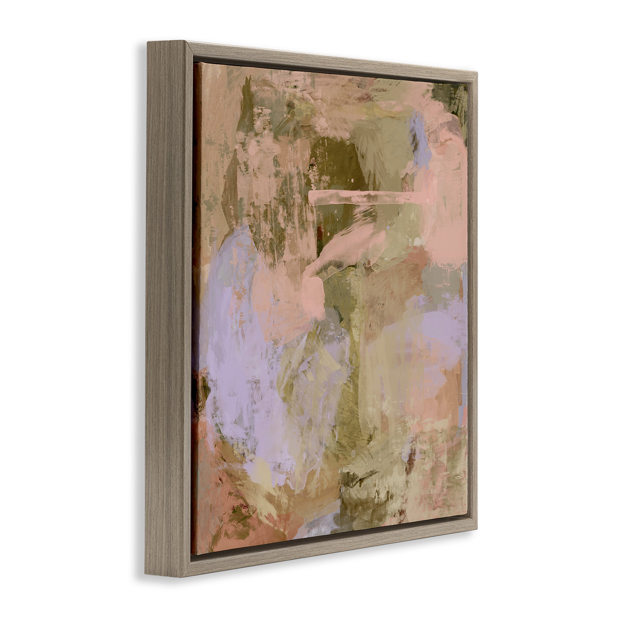 Dakota Fields Earthy Rustic Distortion Framed Floater Canvas Wall Art ...