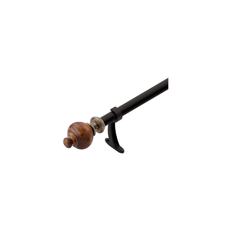 Red Barrel Studio® Window Adjustable Brown Curtain Rods for Windows 36 ...
