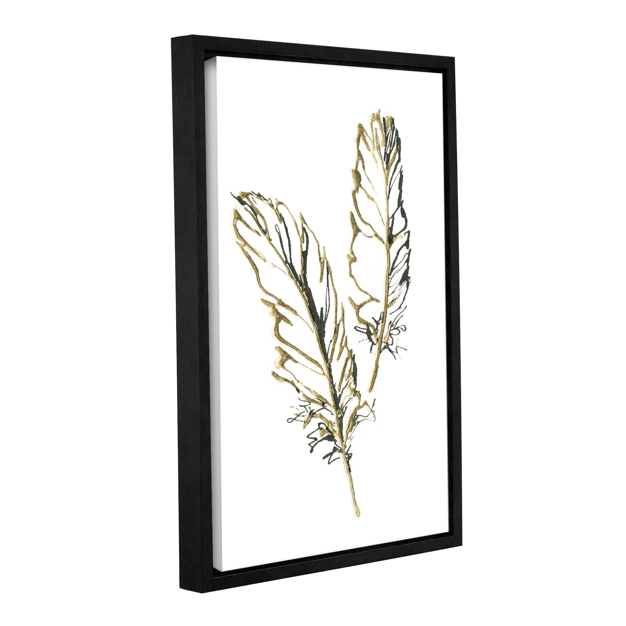 Dakota Fields 'Gilded Barn Owl Feather' Framed Graphic Art - Wayfair Canada