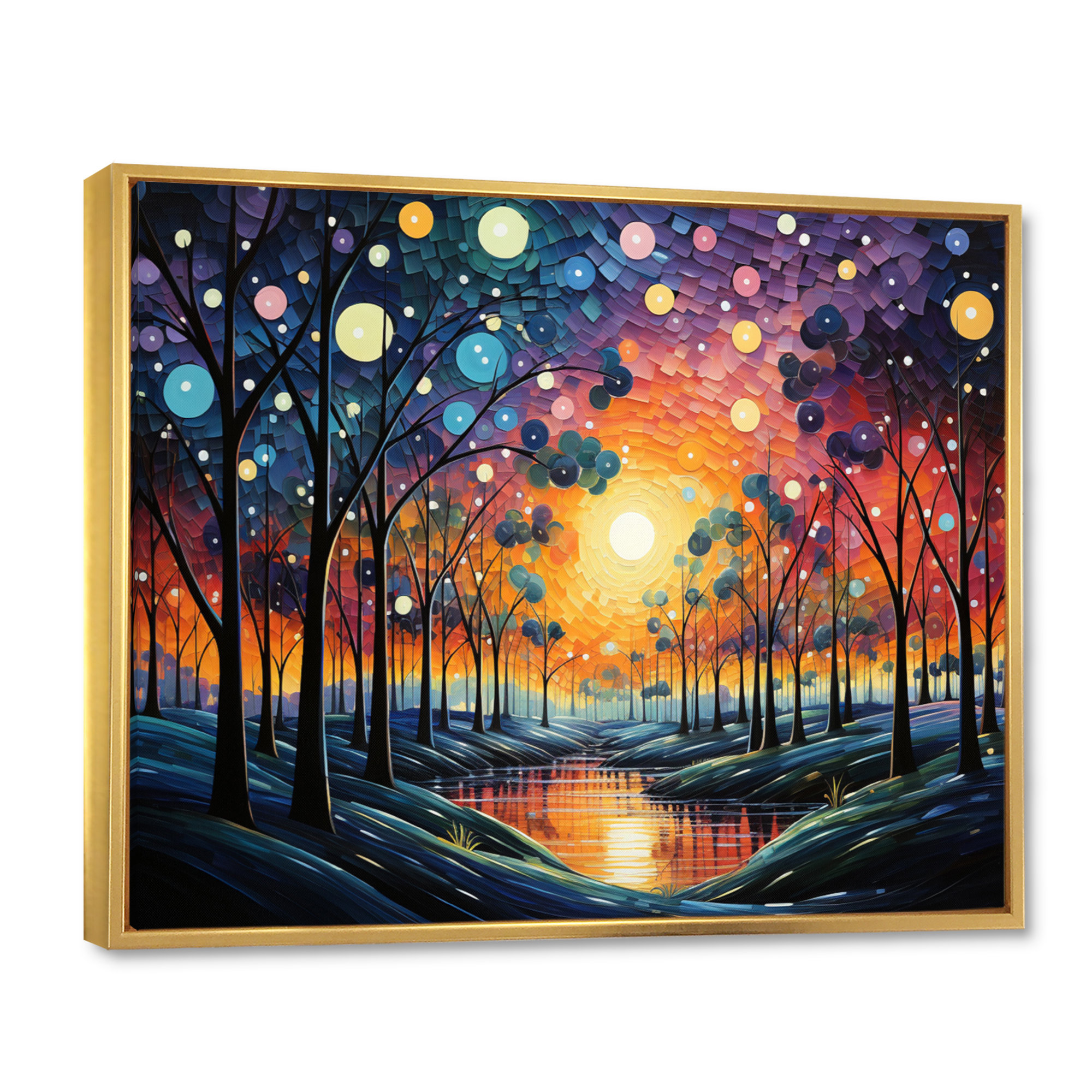 Red Barrel Studio Colorful Trees Collage IV On Canvas Print | Wayfair
