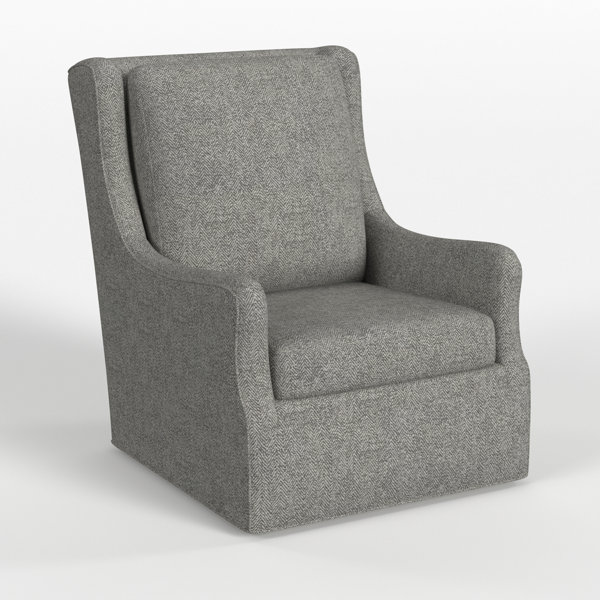 HF Custom Bellamy Upholstered Swivel Wingback Chair | Wayfair