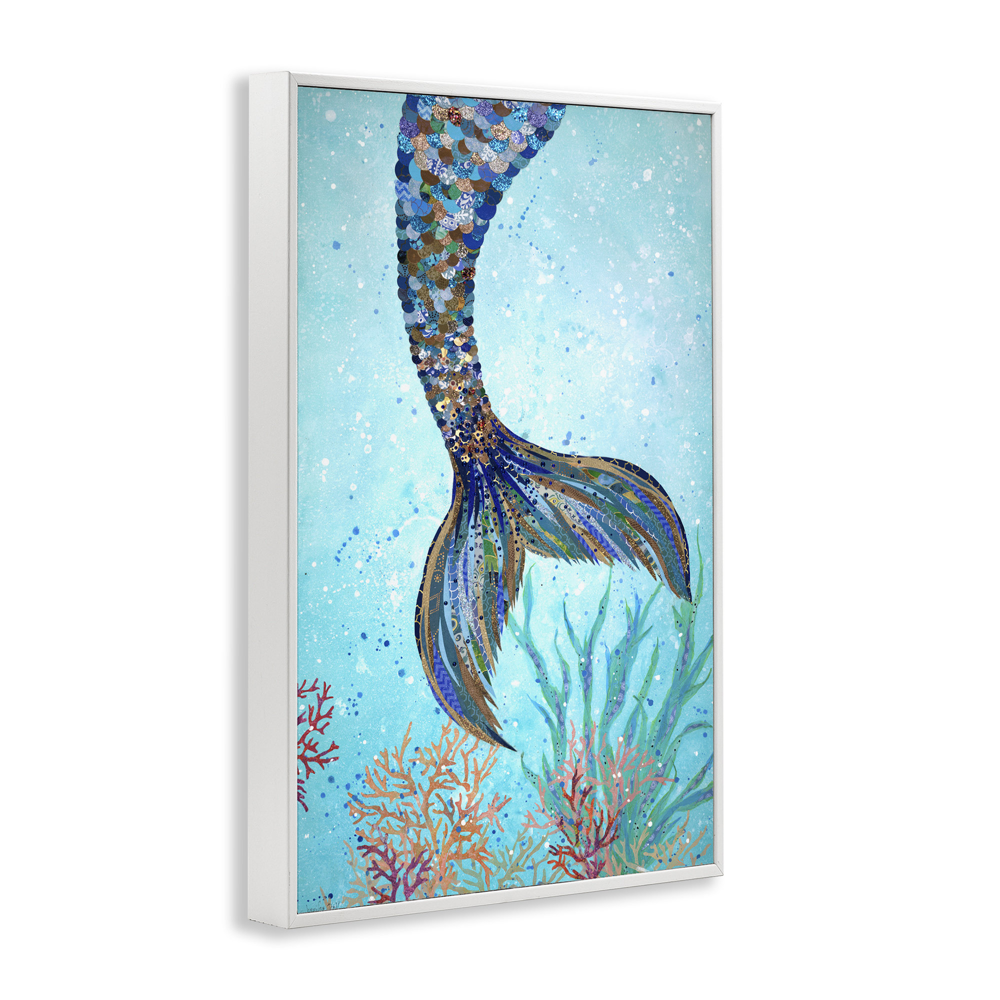 Highland Dunes Tall Tails Mermaid Framed Giclee Art by Jennifer Peck ...