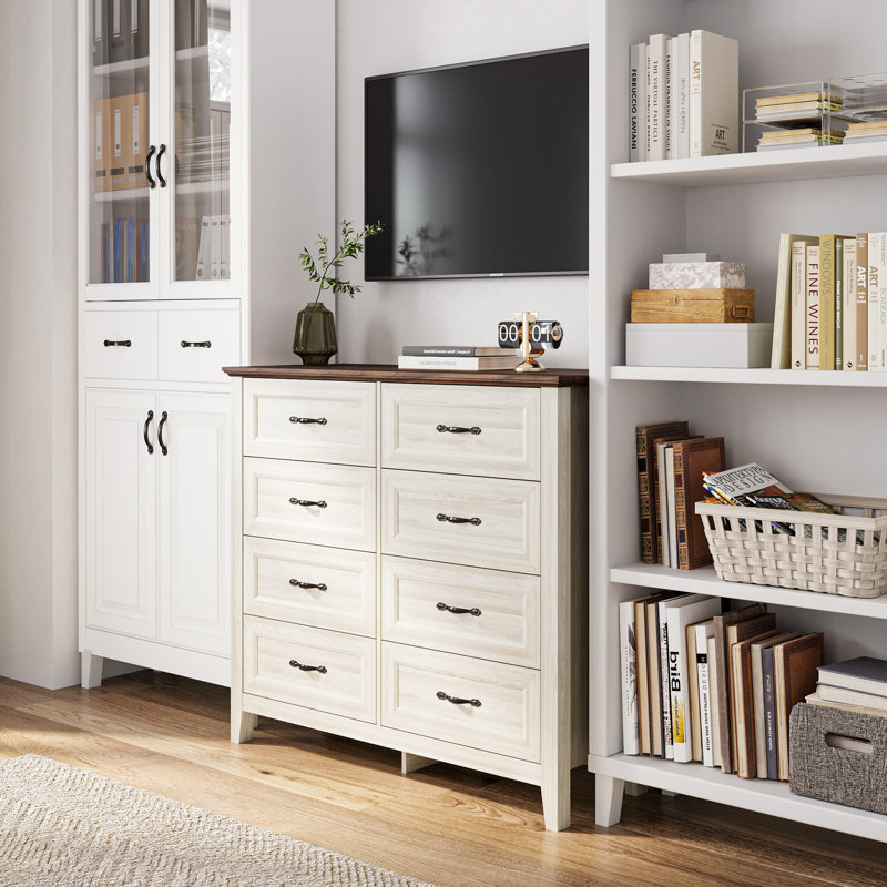 Lark Manor Anyah 8 Drawer 47.3" W Double Dresser & Reviews | Wayfair