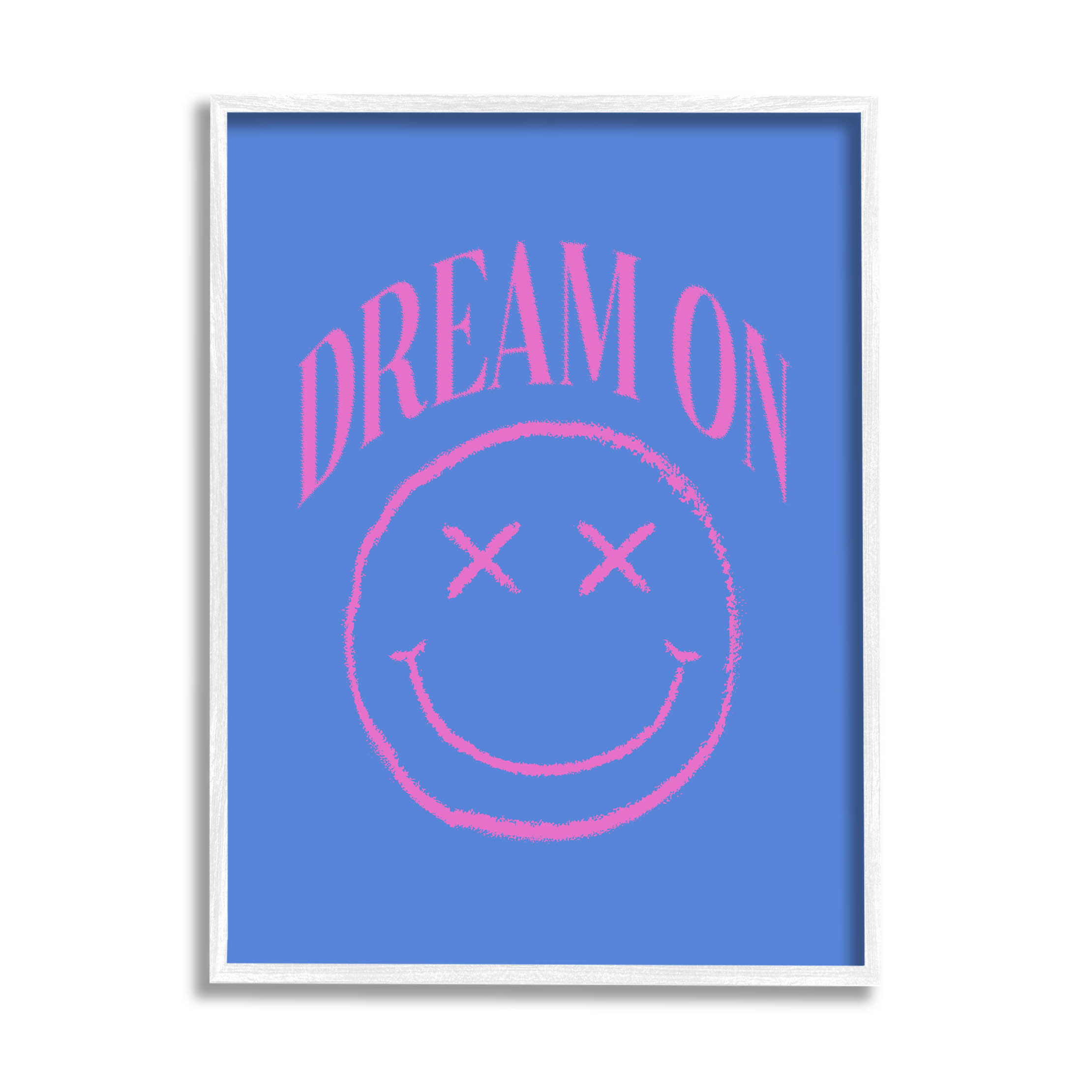 Stupell Industries Dream On Smiley Face Phrase Framed by House of Lulu ...