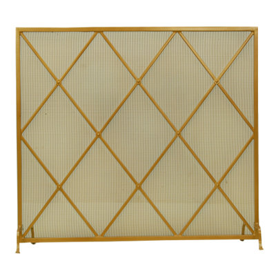 Meyda Lighting Diamonds Single Panel Fireplace Screen | Perigold