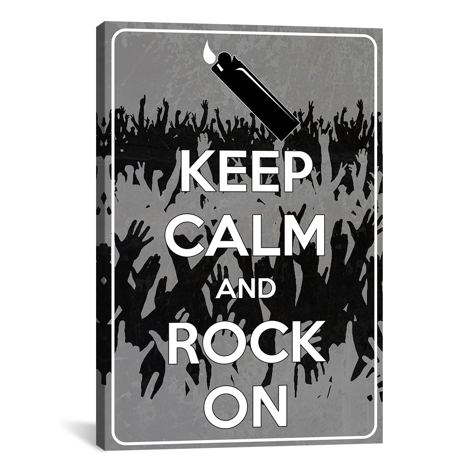 Winston Porter Keep Calm and Rock On Graphic Art on Canvas | Wayfair
