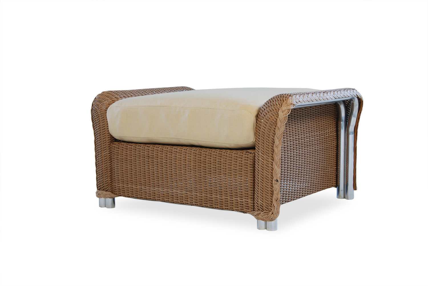 Lloyd Flanders Reflections Outdoor Ottoman with Cushion | Perigold
