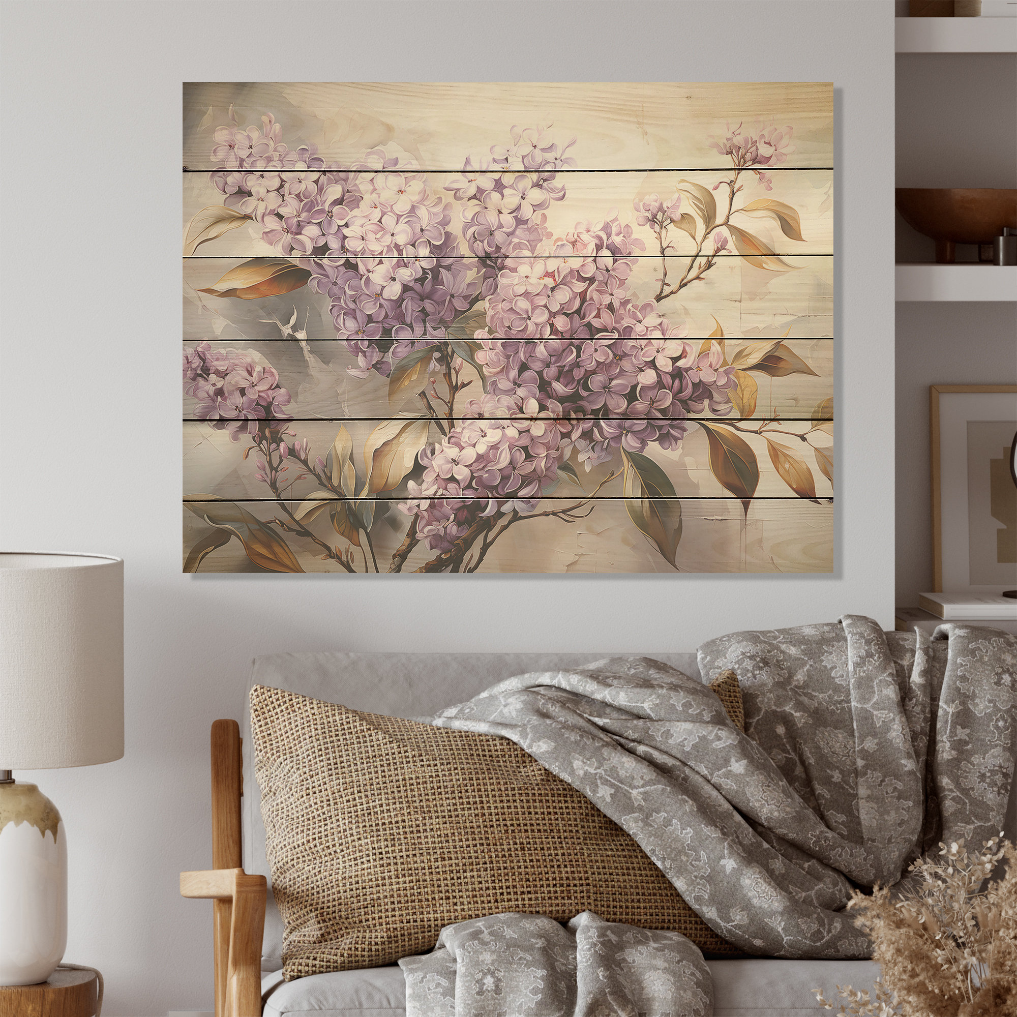 Lark Manor™ Sepia Lilacs Evoked Nostalgia - Lilacs Wood Wall Art On ...