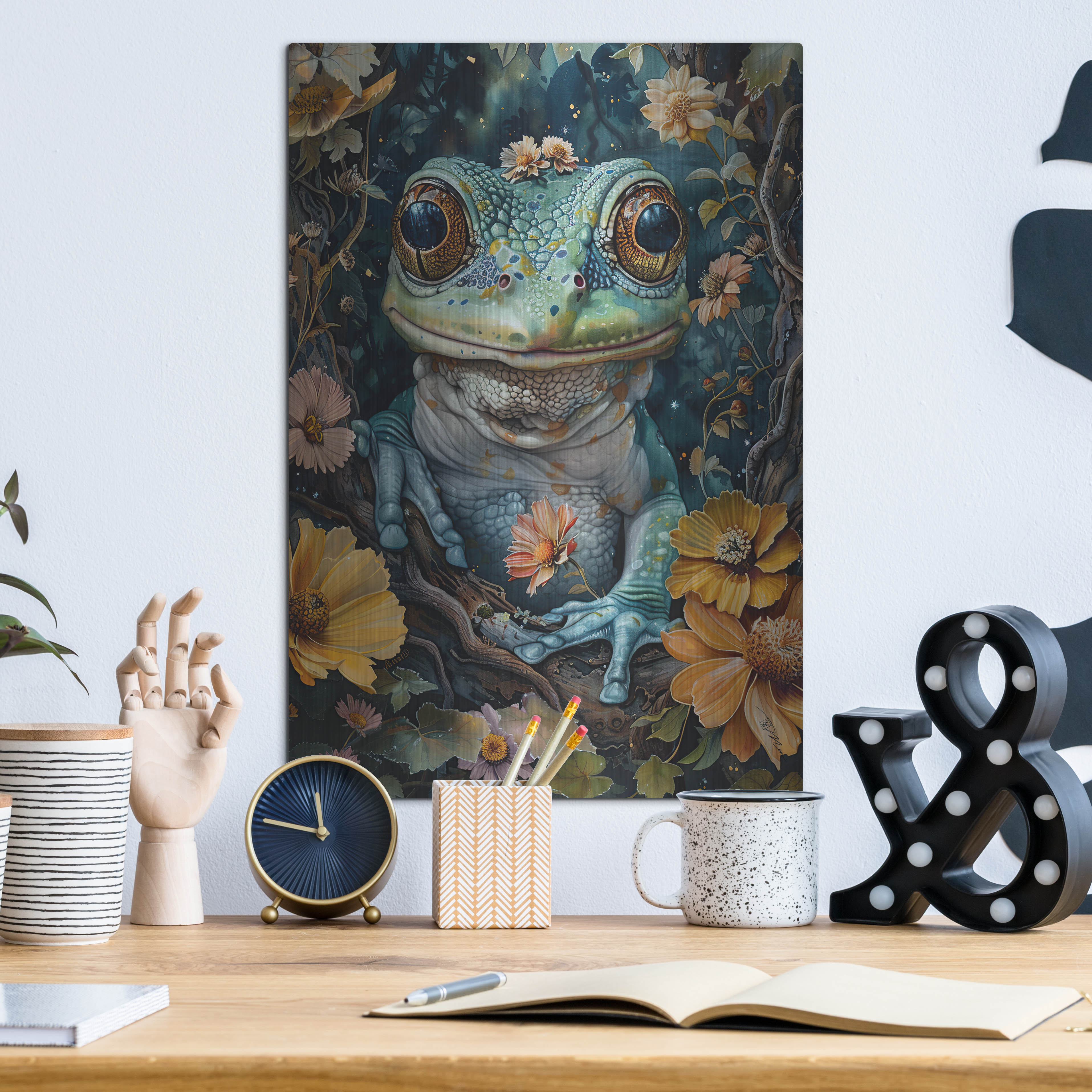 Winston Porter Little Magical Frog' by Momart Metal Wall Art | Wayfair