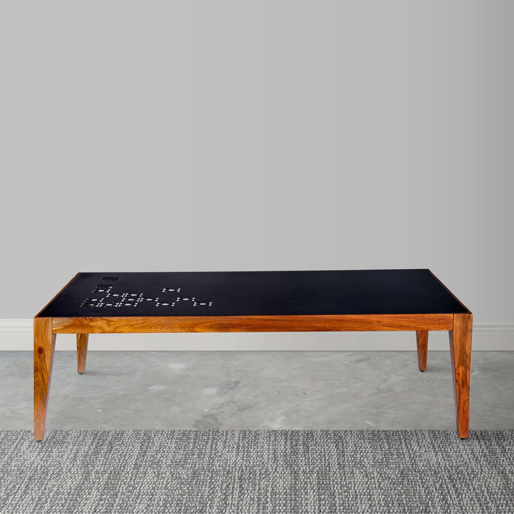 Millwood Pines Ayerim Coffee Table, Rectangular Metal Top Coffee Table ...