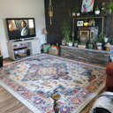 Bungalow Rose Dunnes Istanbul Oriental Blue Area Rug & Reviews | Wayfair