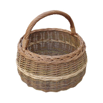 Highland Dunes Small Round Shallow Shopping Wicker Basket | Wayfair.co.uk