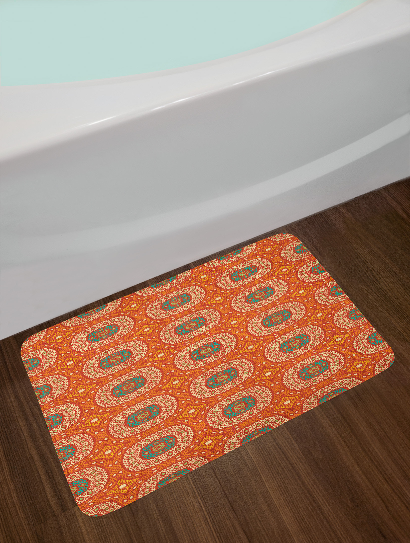 East Urban Home Kirils Geometric Bath Mat | Wayfair