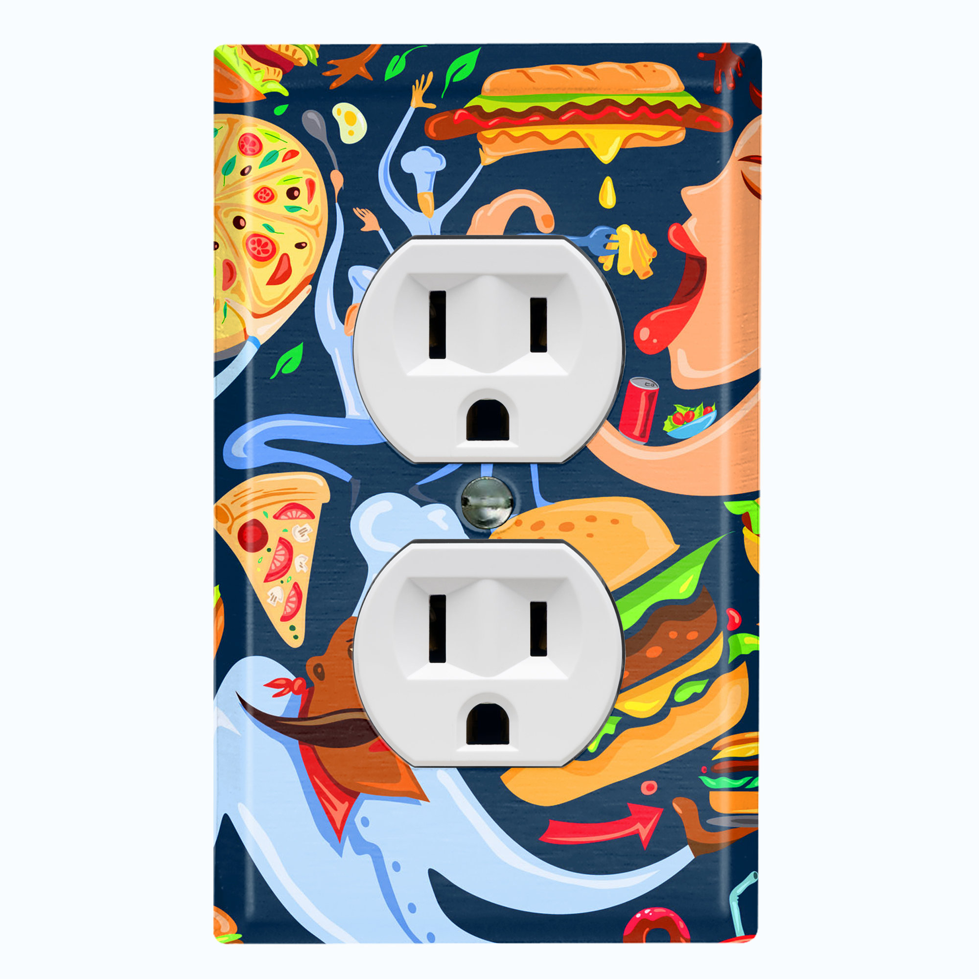 WorldAcc Chef Food Lover 1-Gang Toggle Light Switch Wall Plate | Wayfair