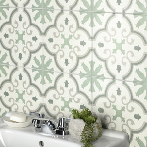 Merola Tile Monteca 10" x 10" Porcelain Patterned Wall & Floor Tile ...