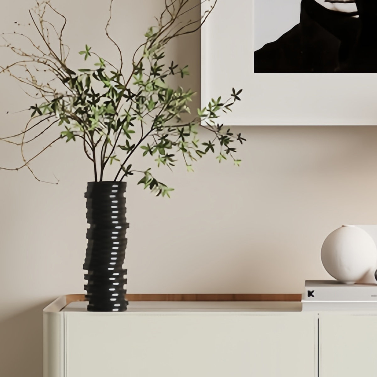 Licalilo Luxurious Modern Rock Panel Storage Cabinet - Wayfair Canada