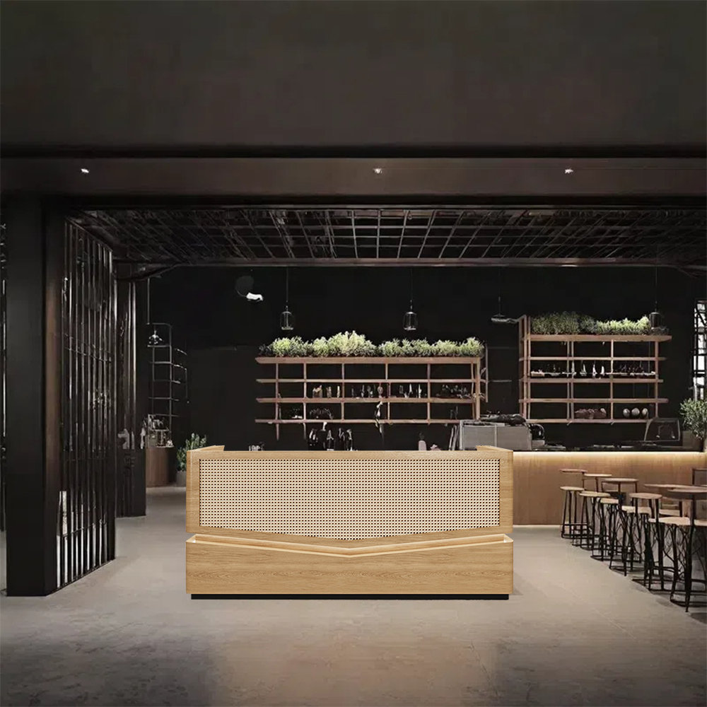 Red Barrel Studio® Retro Huron Bar Counter with Storage and Serving ...