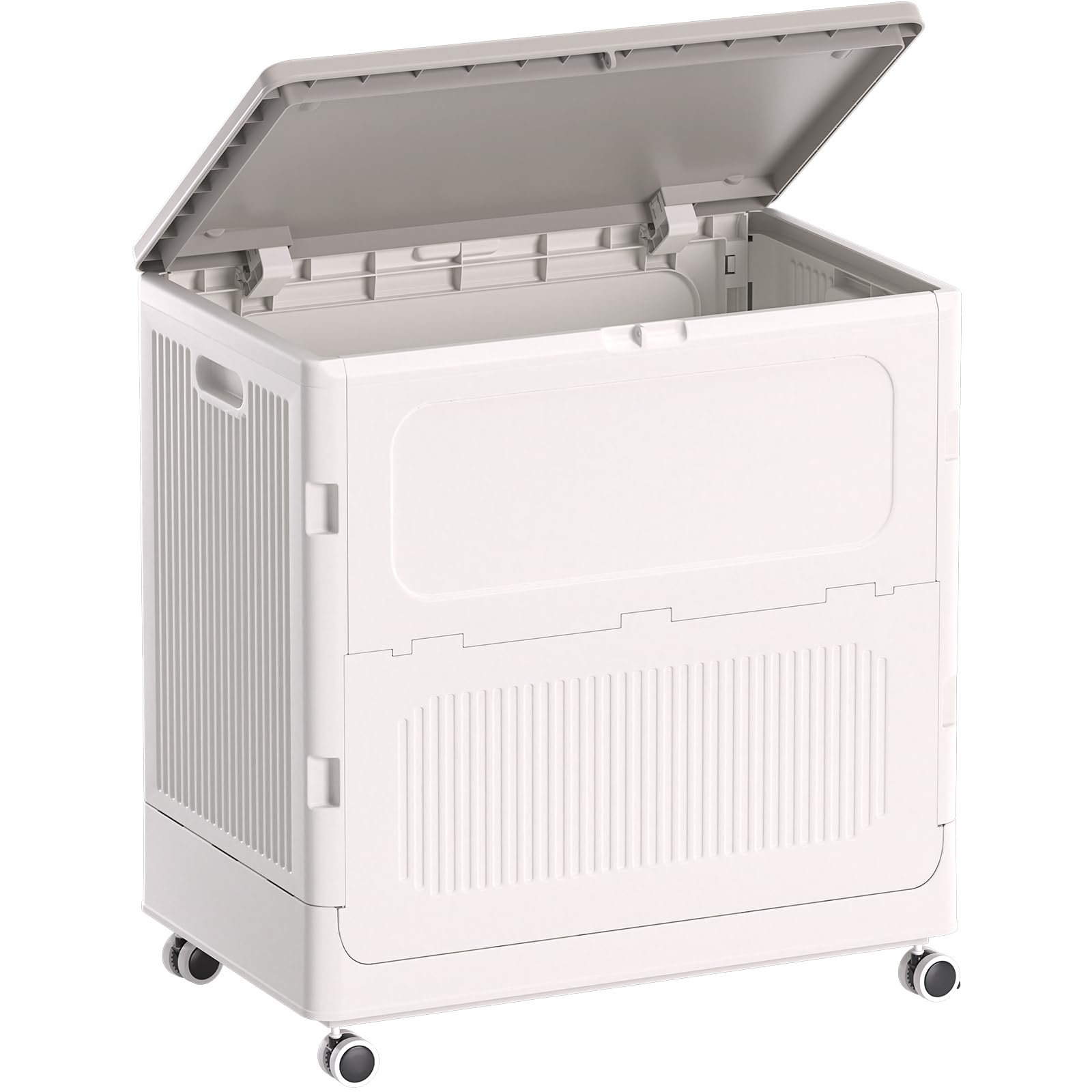 Rainbow Home Rolling Laundry Hamper With Lid, 130L Large Capacity ...