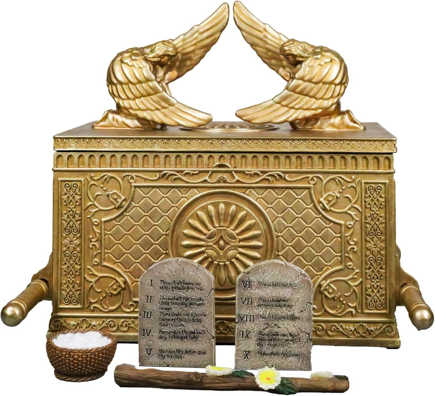 Trinx Matte Throne Of God Ark Of Covenant Model W/ Contents Trinket Box ...