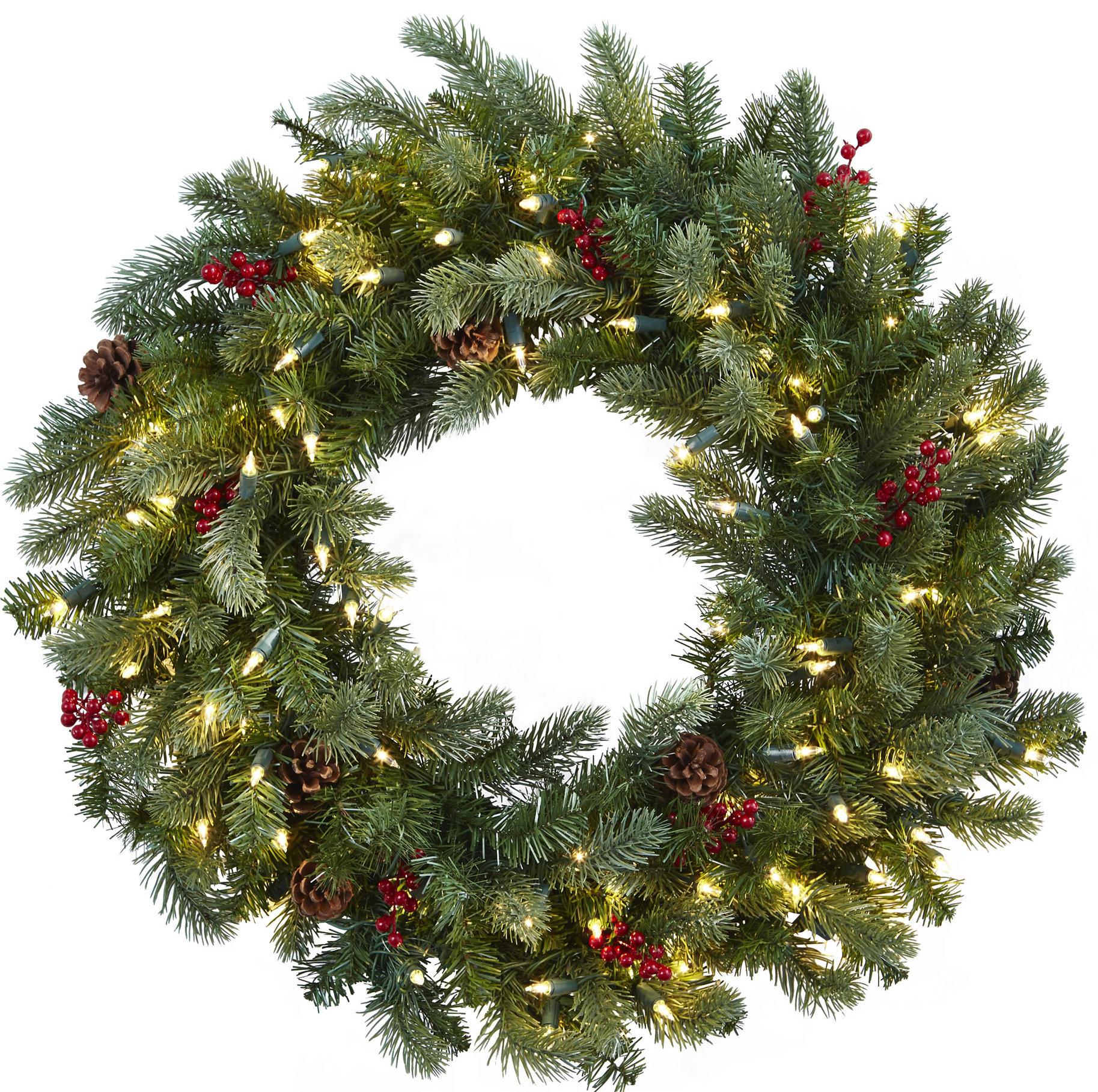 Charlton Home 30" Lighted Wreath & Reviews - Wayfair Canada
