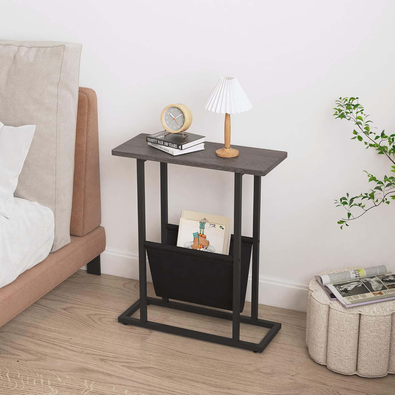 Mercer41 Small Narrow Side Table For Small Spaces, Slim End Table ...