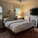 George Oliver Selina Solid Wood Platform Bed with Headboard, Bohemian ...
