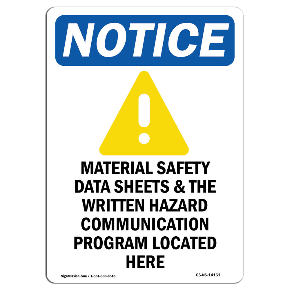 SignMission Material Safety Data Sign with Symbol | Wayfair