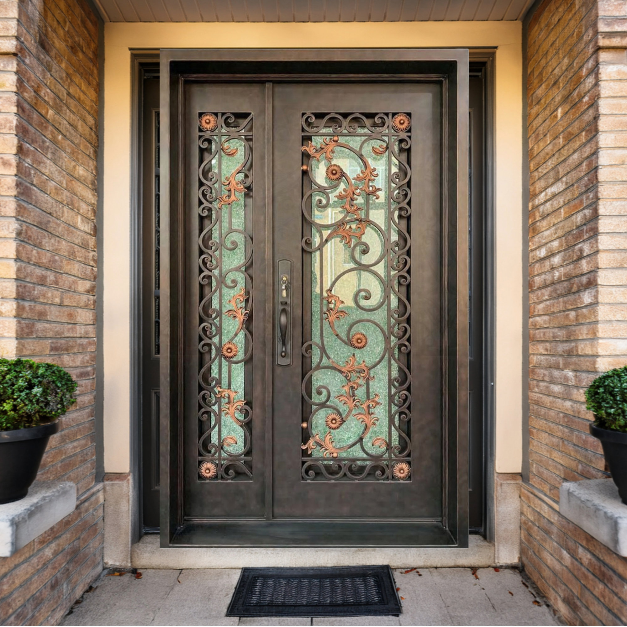 Nationwide Iron Works Woven Vines Single Rustic Iron Door | Wayfair