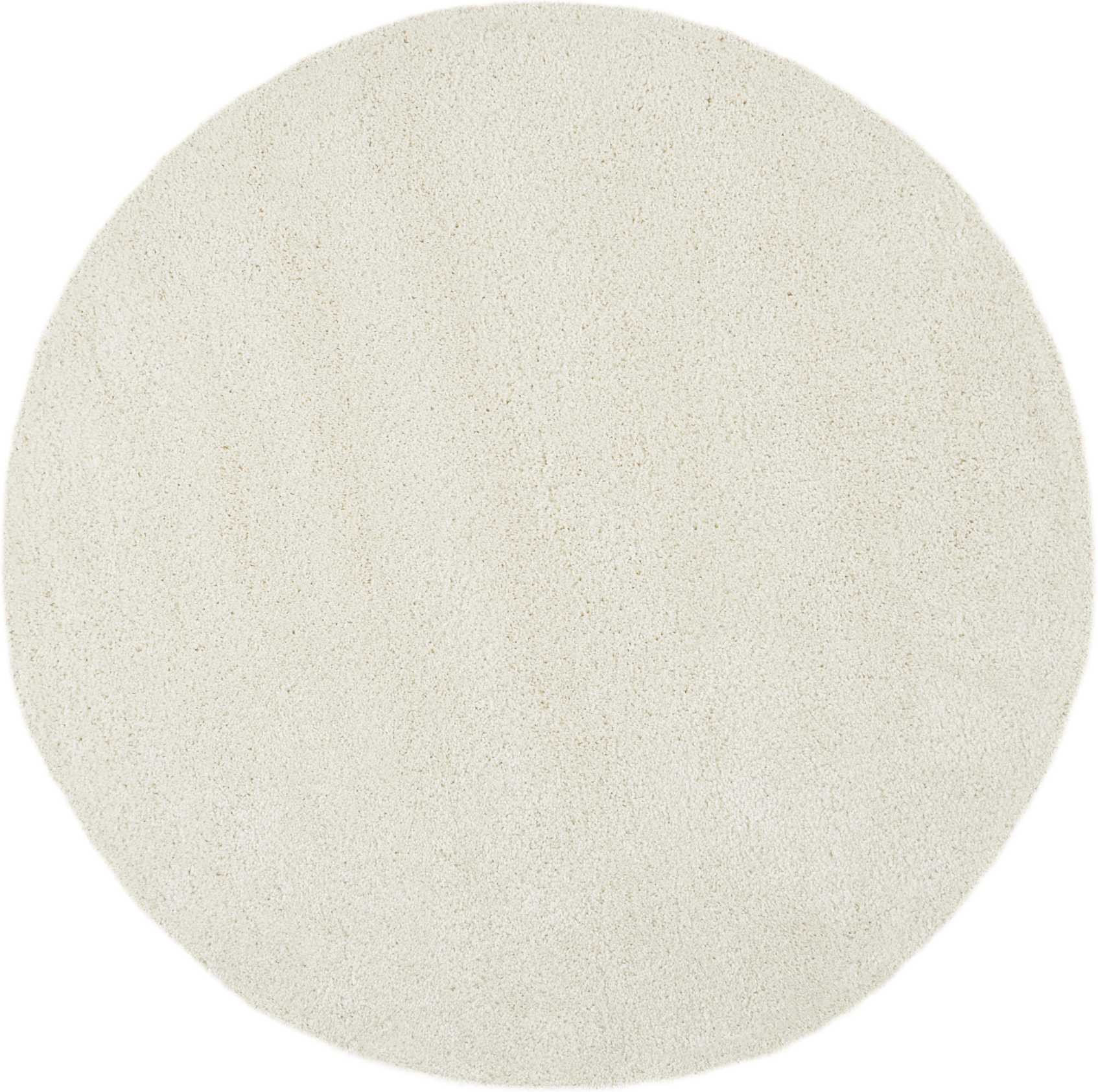 HomeRoots 4' Ivory Shag Round Rug | Wayfair