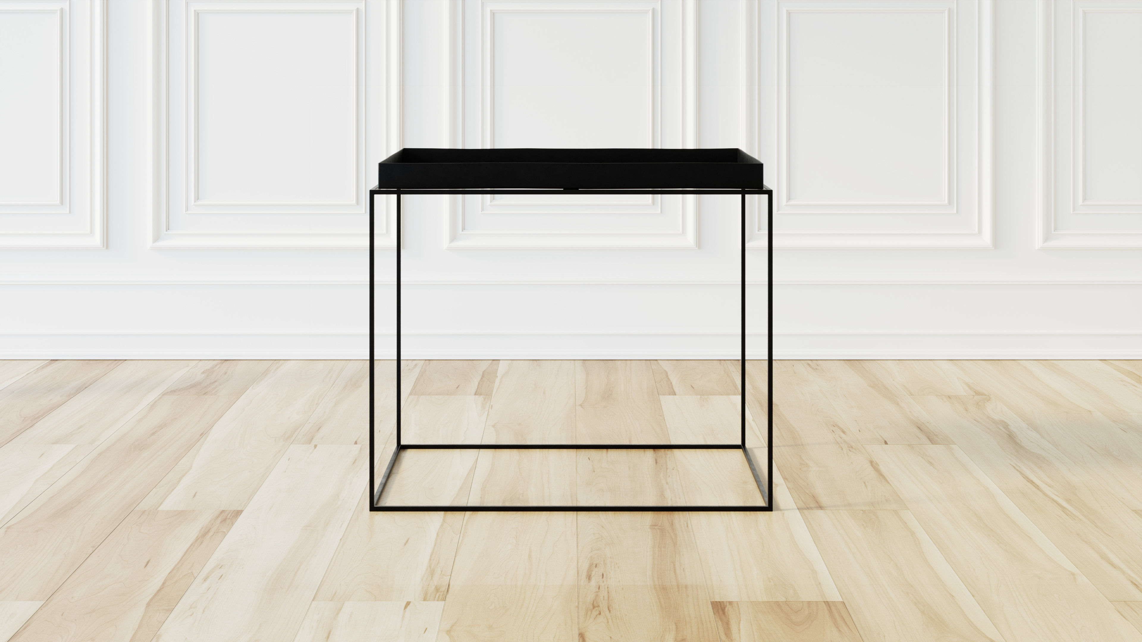 Ebern Designs Modern Chic Removable Tray Top Metal End Table | Wayfair